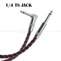 China 6.35mm Mono TS Guitar Cable 1m 3m 5m Lengths with Braided Nylon Jacket for Electric Guitar and Amplifier for sale