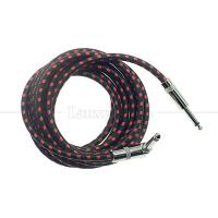 China 6.35mm Mono TS Guitar Cable 1m 3m 5m Lengths with Braided Nylon Jacket for Electric Guitar and Amplifier for sale