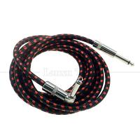 China 6.35mm Mono TS Guitar Cable 1m 3m 5m Lengths with Braided Nylon Jacket for Electric Guitar and Amplifier for sale
