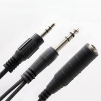China 6.35mm to 3.5mm TRS Splitter Audio Cable - Male to Female 1m 2m 3m 5m Lengths with OEM Options for sale