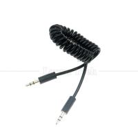 China Spring Coiled 3.5mm Male to Male Aux Stereo Audio Extension Cable 1m for sale