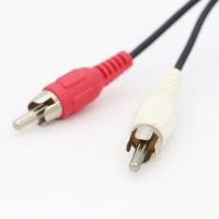 China 2 RCA Male to 2 RCA Male Audio Video Y Splitter Cable 20cm 5m for DVD HDTV for sale
