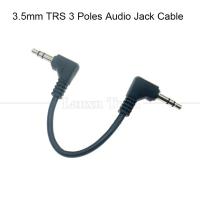 China 90 Degree Right Angle 3.5mm TRS 3 Pole Male to Male Audio Extension Cable 20cm for sale