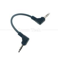 China 90 Degree Right Angle 3.5mm TRS 3 Pole Male to Male Audio Extension Cable 20cm for sale