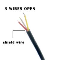 China Gold Plated 3.5mm TRS 3 Pole Shield Audio Jack Female to Tinned Bare Wires Open End Cable 15cm for sale