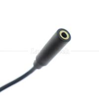 China Gold Plated 3.5mm TRS 3 Pole Shield Audio Jack Female to Tinned Bare Wires Open End Cable 15cm for sale