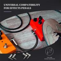 China 1/4 TS Jack 90 Degree Guitar Patch Cable - 15cm/30cm Length with PVC Braid for Amplifier Effects for sale