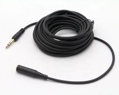 China Custom 6.35mm 1/4 inch TRS Male to Female Stereo Audio Jack Cable 1m 2m 3m 5m OEM for sale