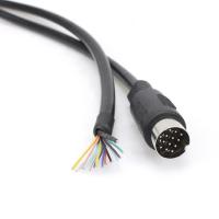 China Custom 1M 2M Shield 13 PIN Din Connector to Open Wire Pigtail Cable for sale