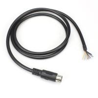 China Custom 1M 2M Shield 13 PIN Din Connector to Open Wire Pigtail Cable for sale