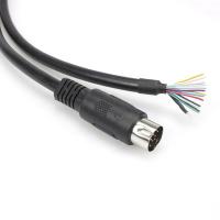 China Custom 1M 2M Shield 13 PIN Din Connector to Open Wire Pigtail Cable for sale