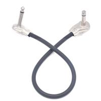 China 1/4 Inch 6.35mm Right Angle Mono TS Audio Jack Instrument Guitar Patch Cable 15cm for sale