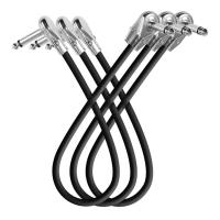 China 1/4 Inch 6.35mm Right Angle Mono TS Audio Jack Instrument Guitar Patch Cable 15cm for sale