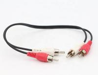 China Custom 2M 3M TV Y Splitter 2 RCA Male to 2 RCA Male Audio Video Cable for sale
