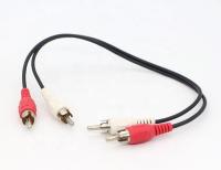 China Custom 2M 3M TV Y Splitter 2 RCA Male to 2 RCA Male Audio Video Cable for sale