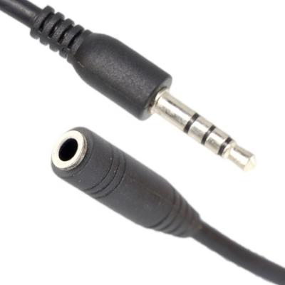 China 3.5mm TRRS Male to Female Stereo Aux Audio Extension Cable 10cm Custom Lengths for sale