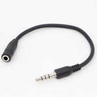 China 3.5mm TRRS Male to Female Stereo Aux Audio Extension Cable 10cm Custom Lengths for sale