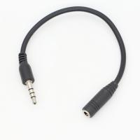 China 3.5mm TRRS Male to Female Stereo Aux Audio Extension Cable 10cm Custom Lengths for sale
