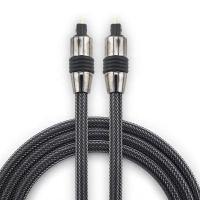 China Braided Fiber Optic Toslink Digital Audio Cable 1m 2m 3m with Gold SPDIF Connectors for Home Theater for sale