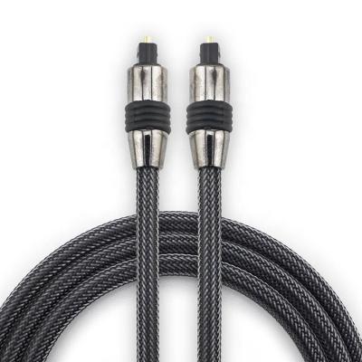 China Braided Fiber Optic Toslink Digital Audio Cable 1m 2m 3m with Gold SPDIF Connectors for Home Theater for sale