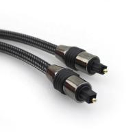 China Braided Fiber Optic Toslink Digital Audio Cable 1m 2m 3m with Gold SPDIF Connectors for Home Theater for sale