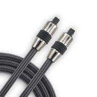 China Braided Fiber Optic Toslink Digital Audio Cable 1m 2m 3m with Gold SPDIF Connectors for Home Theater for sale