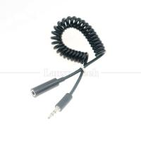 China Spring Coiled 3.5mm Male to Female Aux Stereo Audio Extension Cable 1m for Speaker Headphone for sale