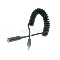 China Spring Coiled 3.5mm Male to Female Aux Stereo Audio Extension Cable 1m for Speaker Headphone for sale