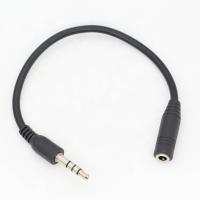 China 3.5mm TRRS Male to Female Stereo Aux Audio Extension Cable 20cm Custom Length for sale