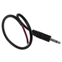 China 3.5mm 2 Poles TS Audio Mono Jack Male Plug to Bare Wires Open End Cable 20cm for sale