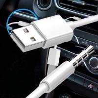 China USB 2.0 Female to 3.5mm AUX Adapter Cable 10cm for Car Audio Converter for sale
