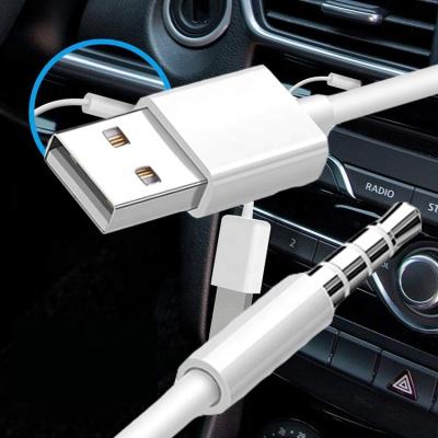 China USB 2.0 Female to 3.5mm AUX Adapter Cable 10cm for Car Audio Converter for sale