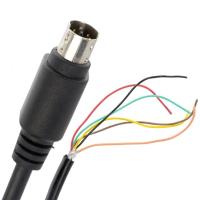 China Customization 6 7 8 PIN MINI DIN to Pigtail Open Tinned Wire Cable for sale