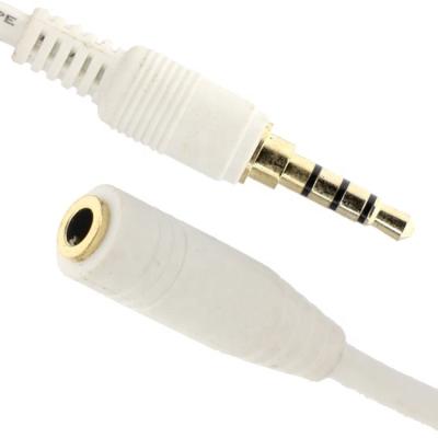 China 3.5mm TRRS Male to Female Stereo Aux Audio Extension Cable 1m 2m 3m 5m for sale