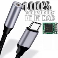 China USB C to 3.5mm Headphone Jack Audio Adapter with HiFi DAC Chip 24bit 48kHz for Samsung Huawei for sale