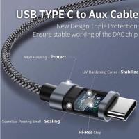 China USB C to 3.5mm Audio Adapter DAC HiFi Headphone Dongle Cable 12cm for Pixel Google for sale