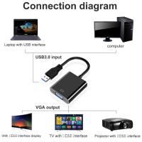 China USB 3.0 to VGA Adapter 1080P 4K Multi Display Video Converter for PC Laptop Monitor Projector HDTV for sale