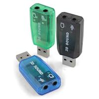 China USB External Sound Card 5.1 3D Audio Adapter with 3.5mm Headphone Mic Jack for Laptop for sale