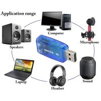 China USB External Sound Card 5.1 3D Audio Adapter with 3.5mm Headphone Mic Jack for Laptop for sale
