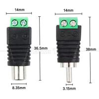 China RCA Female Male to Screw Terminal AV Phono Solderless Plug Wire Connector Converter Audio Adapter for sale