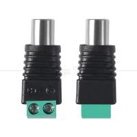 China RCA Female Male to Screw Terminal AV Phono Solderless Plug Wire Connector Converter Audio Adapter for sale