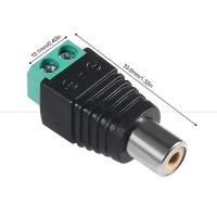 China RCA Female Male to Screw Terminal AV Phono Solderless Plug Wire Connector Converter Audio Adapter for sale