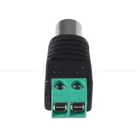 China RCA Female Male to Screw Terminal AV Phono Solderless Plug Wire Connector Converter Audio Adapter for sale