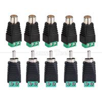 China RCA Female Male to Screw Terminal AV Phono Solderless Plug Wire Connector Converter Audio Adapter for sale