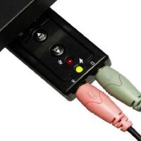 China Plug and Play Audio Mic Studio USB External Sound Card Adapter for sale