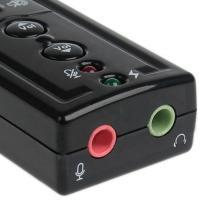 China Plug and Play Audio Mic Studio USB External Sound Card Adapter for sale