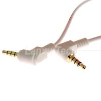 China 90 Degree 3.5mm Male to Male TRRS 4 Pole Audio Jack Adapter Cable for Headphone Stereo Microphone for sale