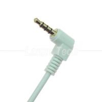 China 90 Degree 3.5mm Male to Male TRRS 4 Pole Audio Jack Adapter Cable for Headphone Stereo Microphone for sale