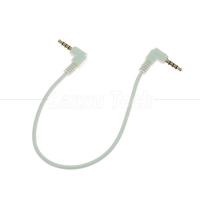 China 90 Degree 3.5mm Male to Male TRRS 4 Pole Audio Jack Adapter Cable for Headphone Stereo Microphone for sale