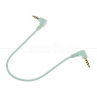 China 90 Degree 3.5mm Male to Male TRRS 4 Pole Audio Jack Adapter Cable for Headphone Stereo Microphone for sale